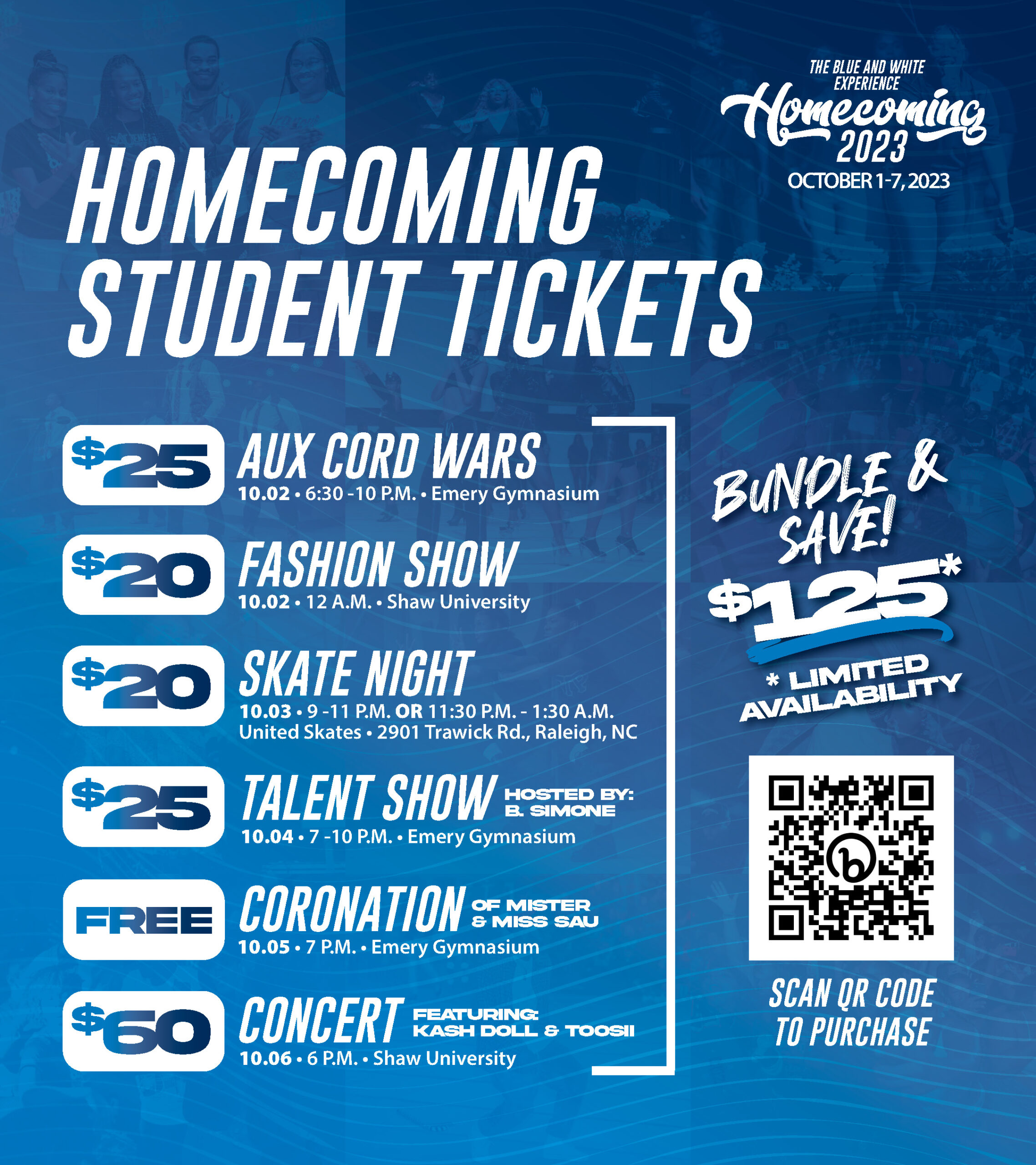 SAU23 - BWE23 - Student Tickets Flyer v4 - Saint Augustine's University